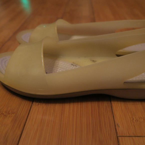 CROCS | Shoes | Crocs Colorblock Slingback Flat Sandal Jelly ...
